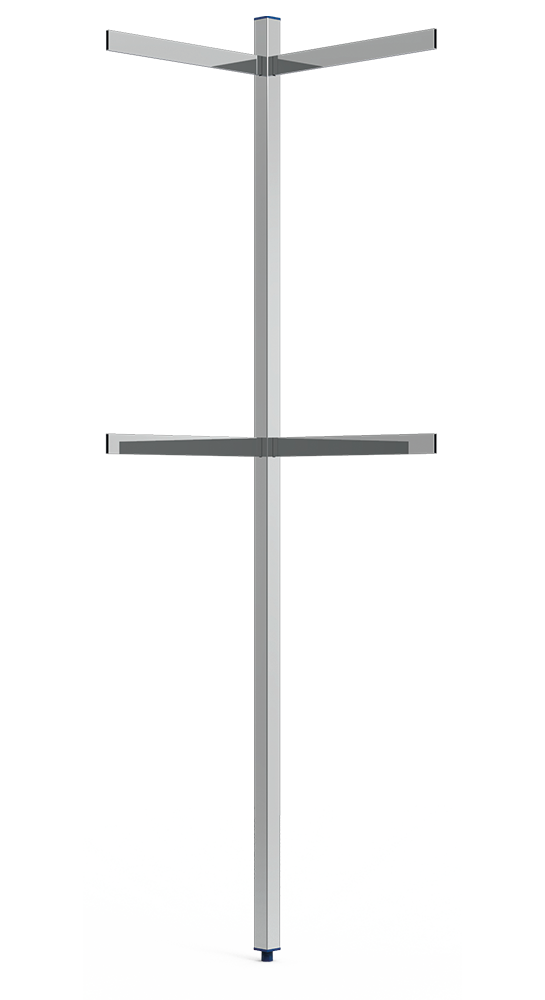 Stainless steel corner column for cold room hanging system with plates ...