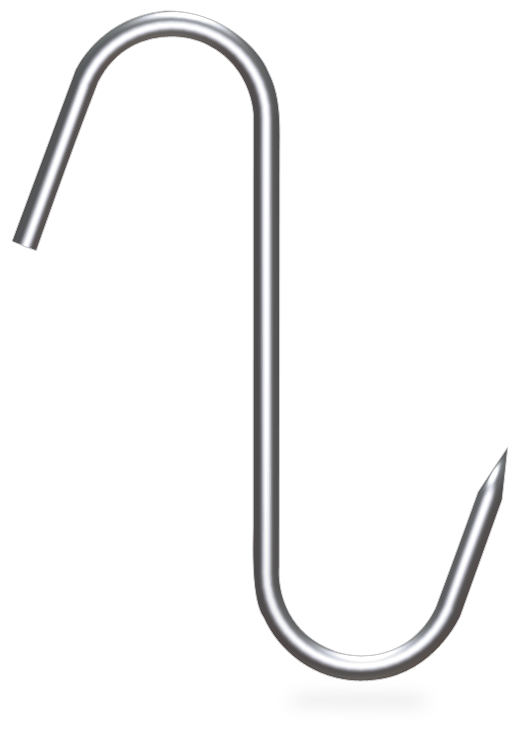 Stainless steel rod hook "S" shaped | Lioninox