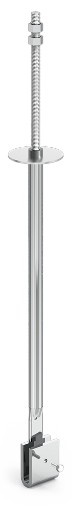 Stainless steel ceiling support for plates, with thread | Lioninox