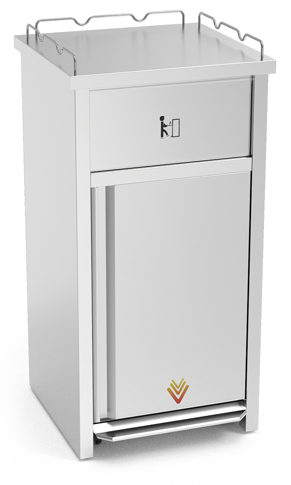 Poubelle snack inox XS fast food (Fast-Food) | Lioninox