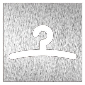 Stainless steel pictogram - Dressing room or cloakroom | Lioninox