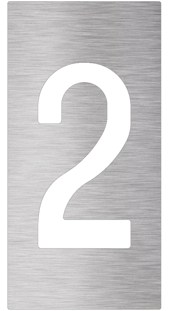 Stainless steel pictogram - Number 2 | Lioninox