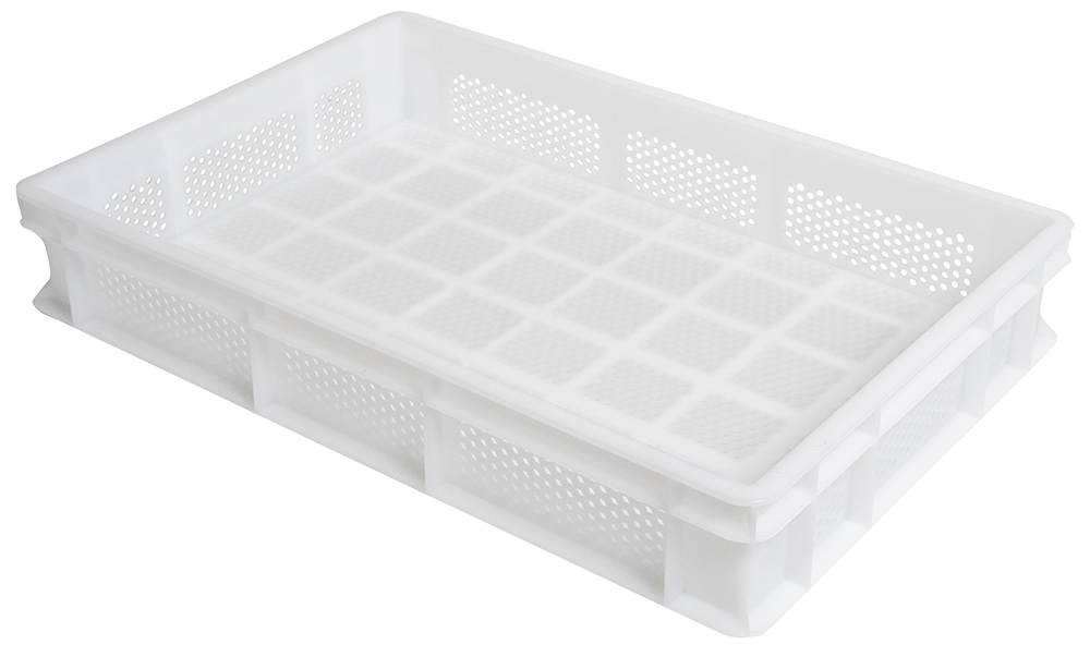 Stackable perforated food box for dough | Lioninox