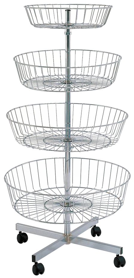 3 level circular mesh display basket | Lioninox
