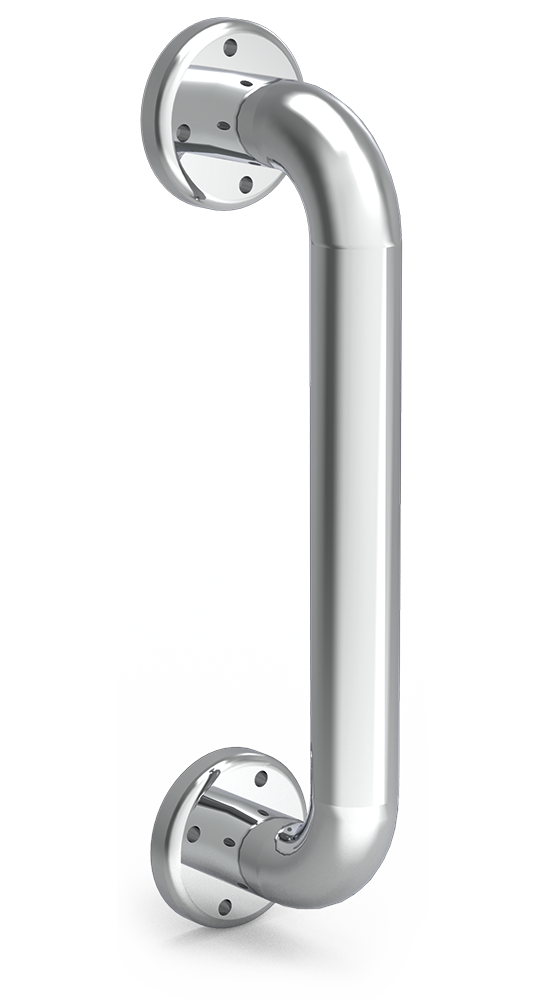 Straight wall-side support bar in stainless steel | Lioninox